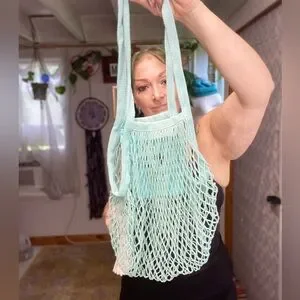 Simply Eco | Bags | Simply Eco Save The Mother Earth Mermaid Teal Net ...